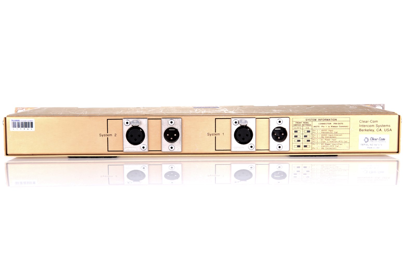 Clear-Com TW12B Intercom System Interface | Talamas | Digital Cinema ...