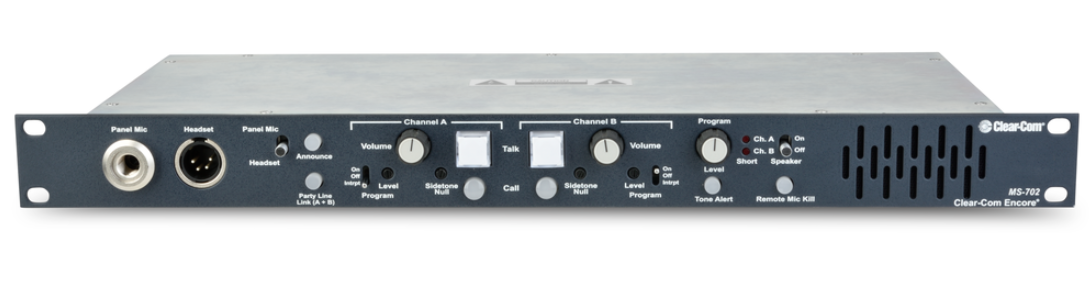 Clear-Com MS-702 2-Channel 1RU Main Station | Talamas | Digital Cinema ...