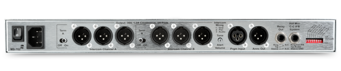 Clear-Com MS-702 2-Channel 1RU Main Station | Talamas | Digital Cinema ...