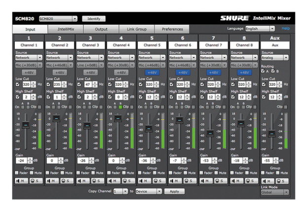 Shure SCM820 8 Channel Automixer | Talamas | Digital Cinema | Audio ...