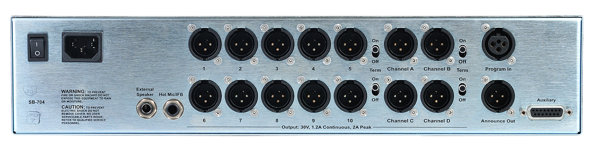 Clear Com Four Channel Switchboard Main Station, 5 Positions X 1 ...