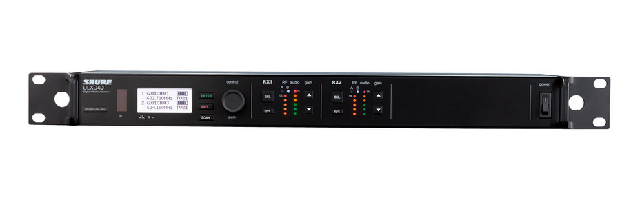 Shure ULXD4D Dual Digital Wireless Receiver - Sales | talamas.com